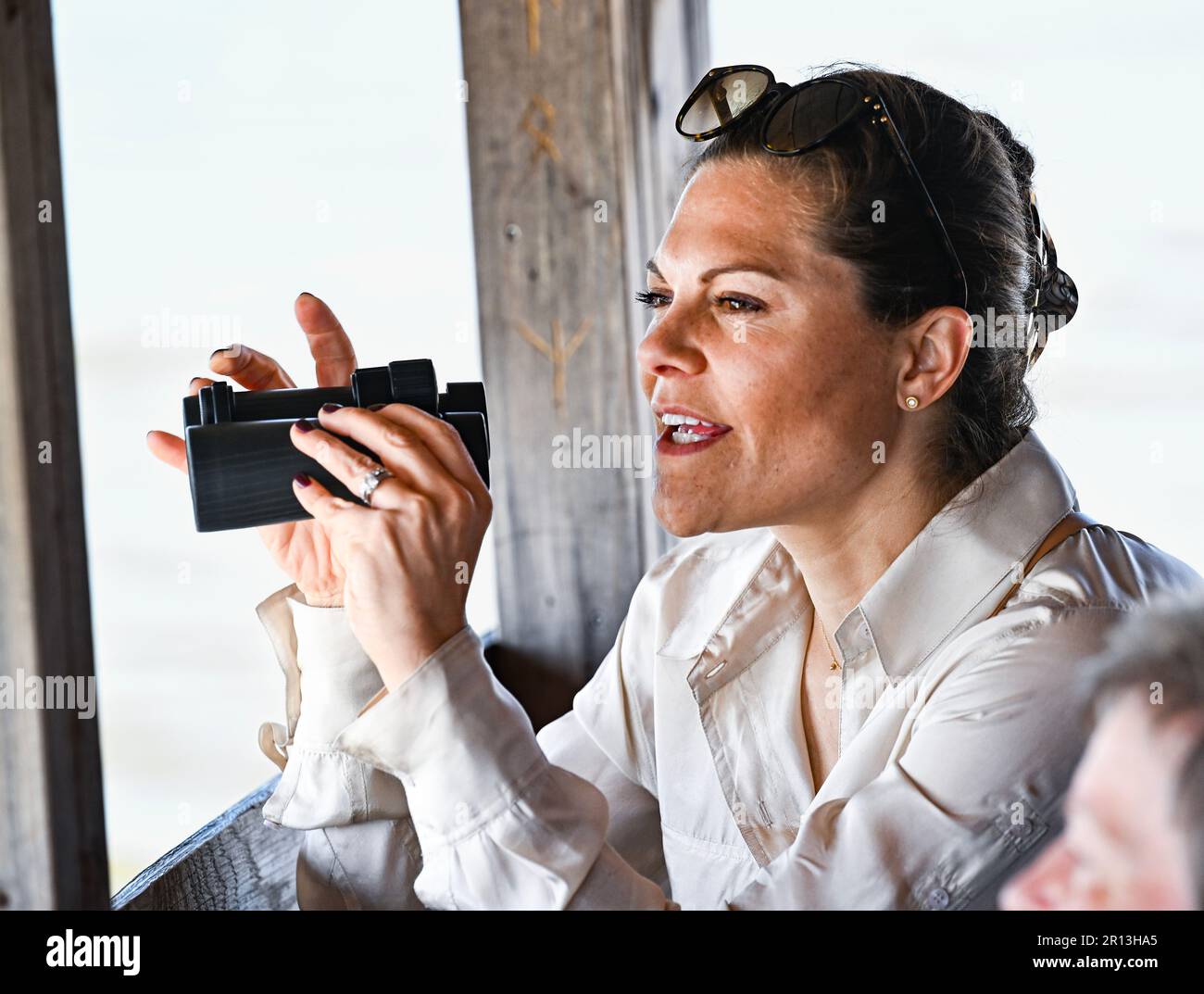 Crown Princess Victoria during an excursion at Hjälstaviken in ...