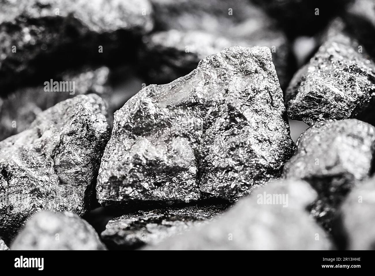Silver nugget isolated on white background, raw gemstone. Concept of ...