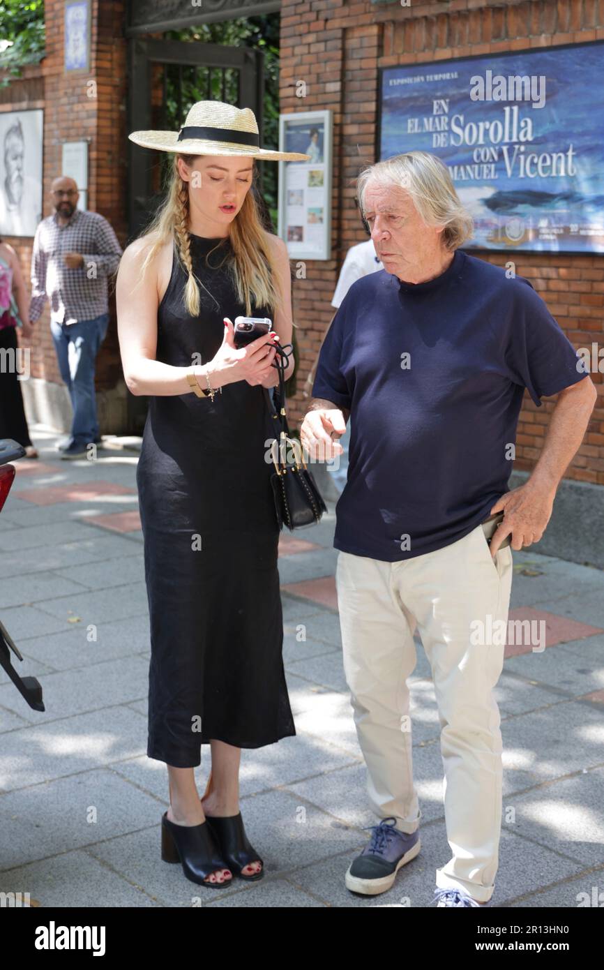 Actress Amber Heard leaving the Sorolla Museum, May 11, 2023, in Madrid ...