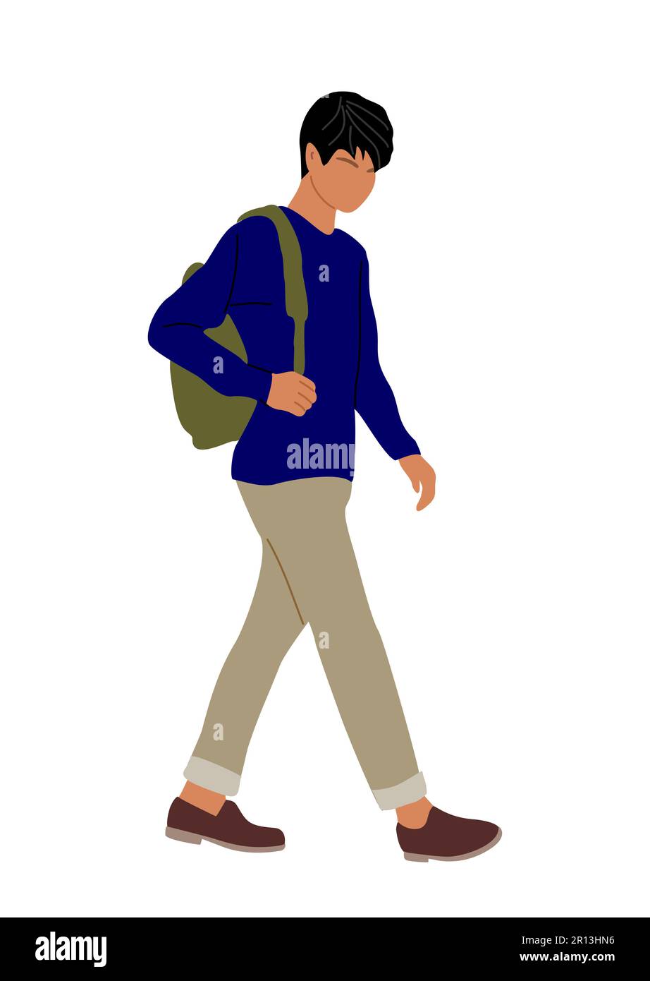 Young businessman walking street Cut Out Stock Images & Pictures - Alamy