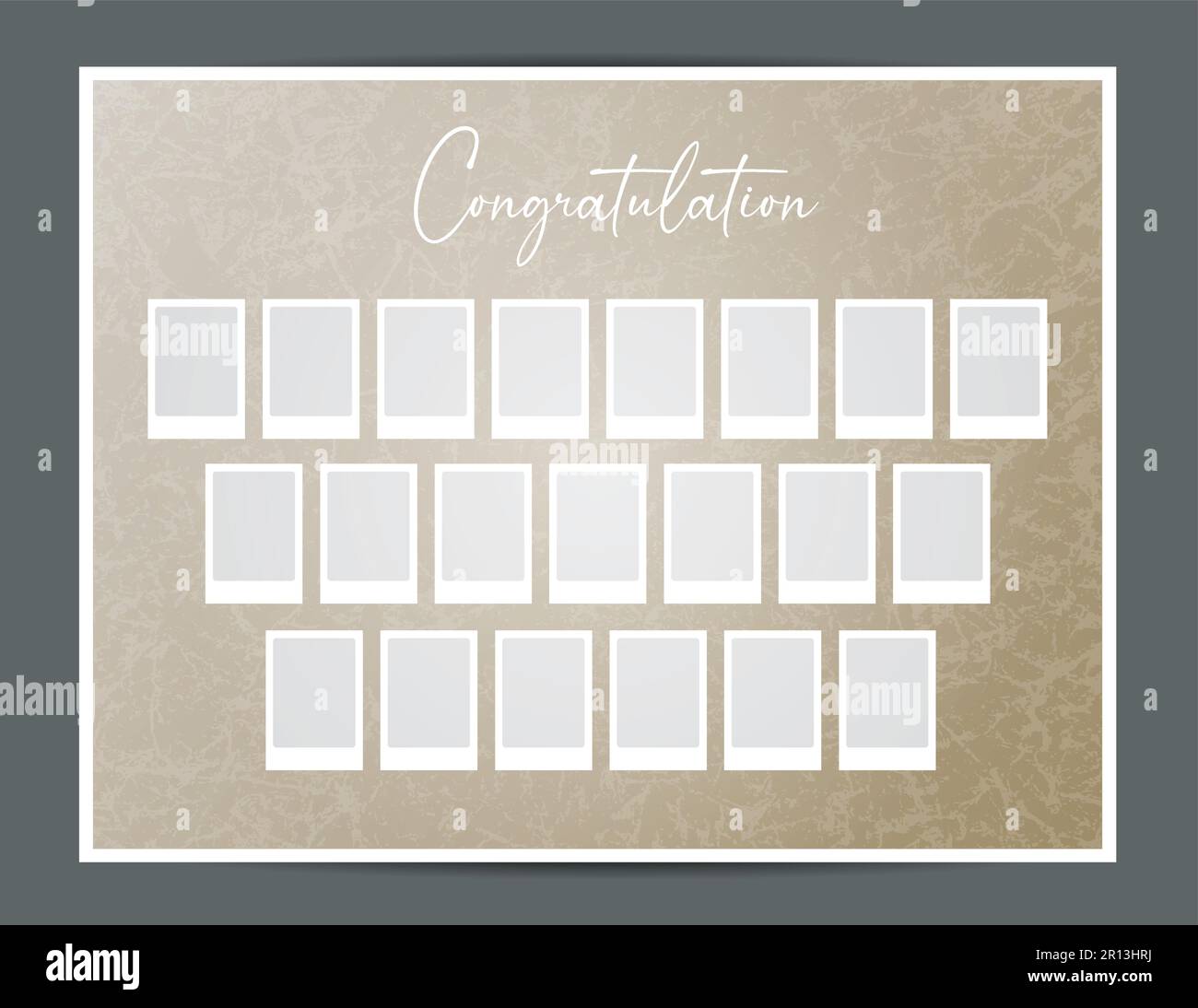 Graduation photo frame mosaic collage template on abstract textured ...