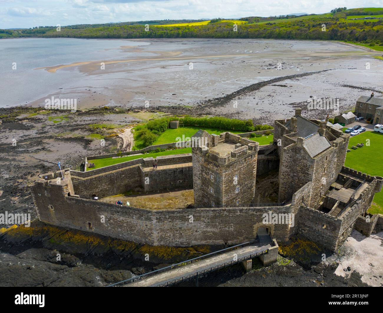 Aerial view of Blackness Castle in West Lothian, Scotland, UK Stock ...