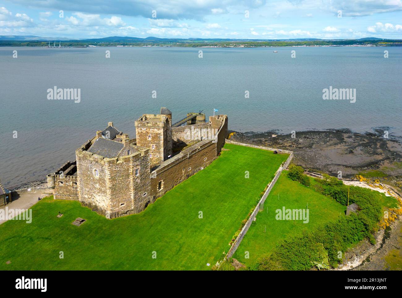 Aerial view of Blackness Castle in West Lothian, Scotland, UK Stock ...