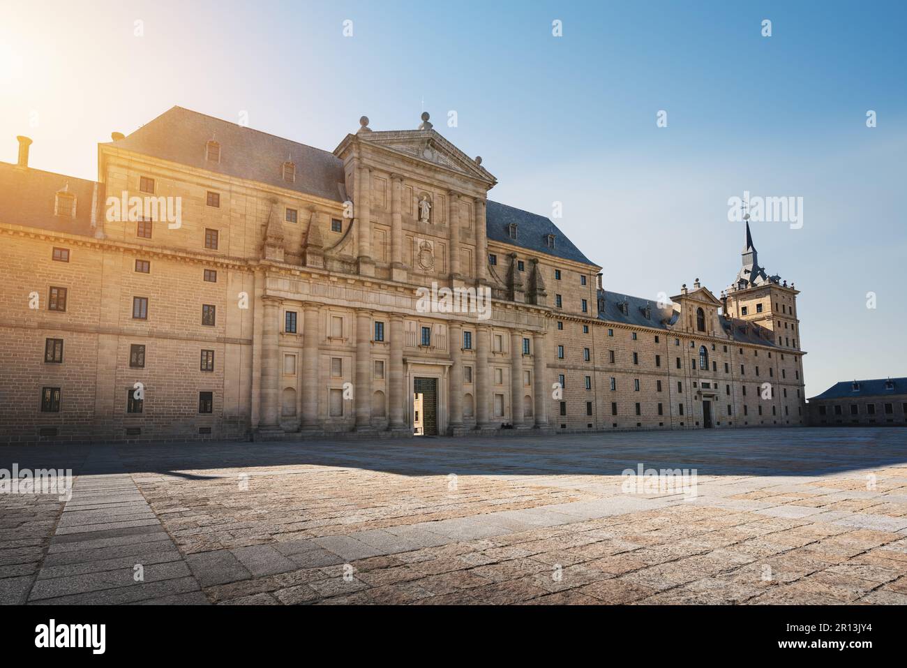 Monastery of El Escorial Facade - San Lorenzo de El Escorial, Spain ...