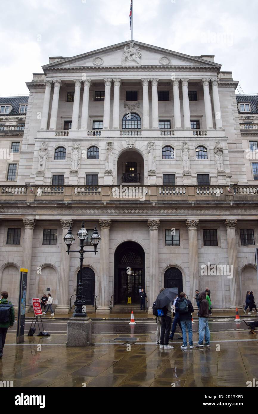 London, UK. 11th May 2023. Exterior view of the Bank Of England in the ...