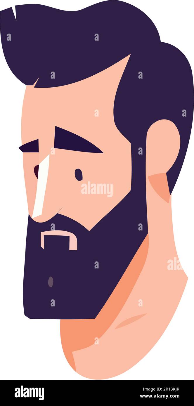 cartoon man with a stylish beard Stock Vector Image & Art - Alamy