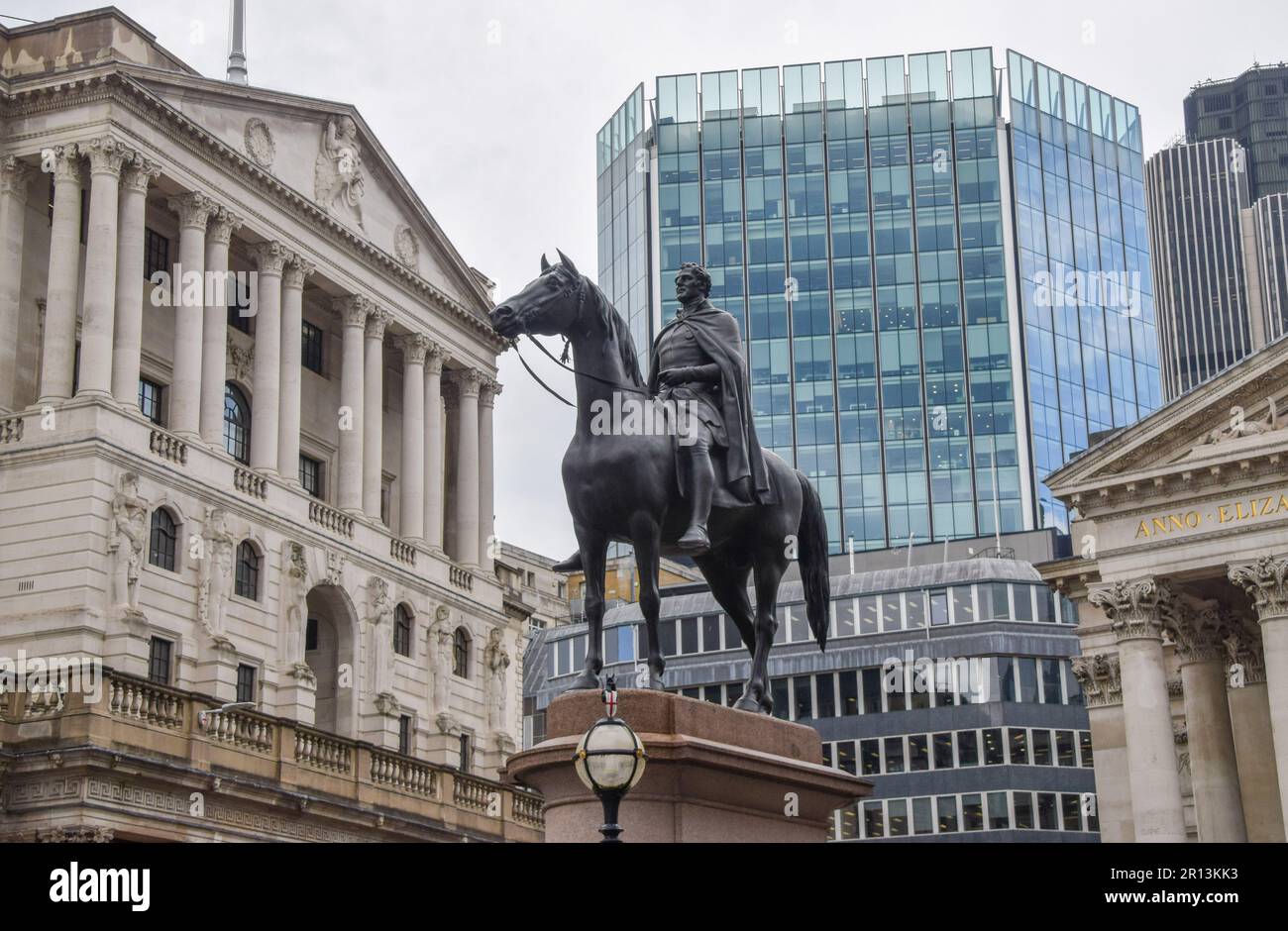 London, UK. 11th May 2023. A view of the equestrian statue of the Duke ...