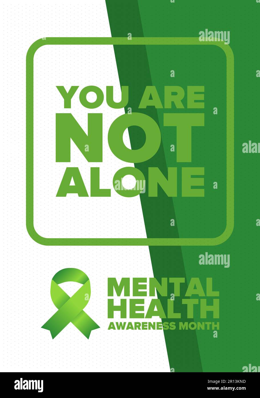 Mental Health Awareness Month in May. Raising awareness of mental ...