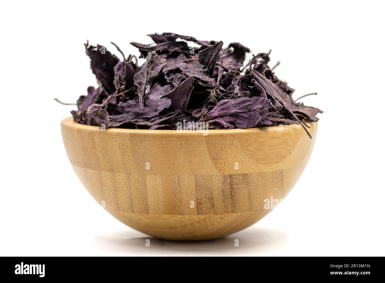 Red basil. Spices concept. Dried red basil spice isolated on white ...