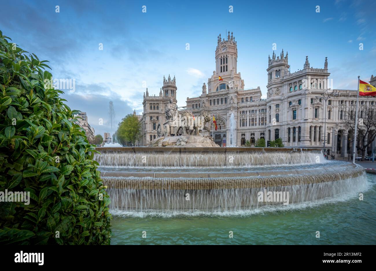 Fountain of Cybele and Cibeles Palace at Plaza de Cibeles - Madrid ...
