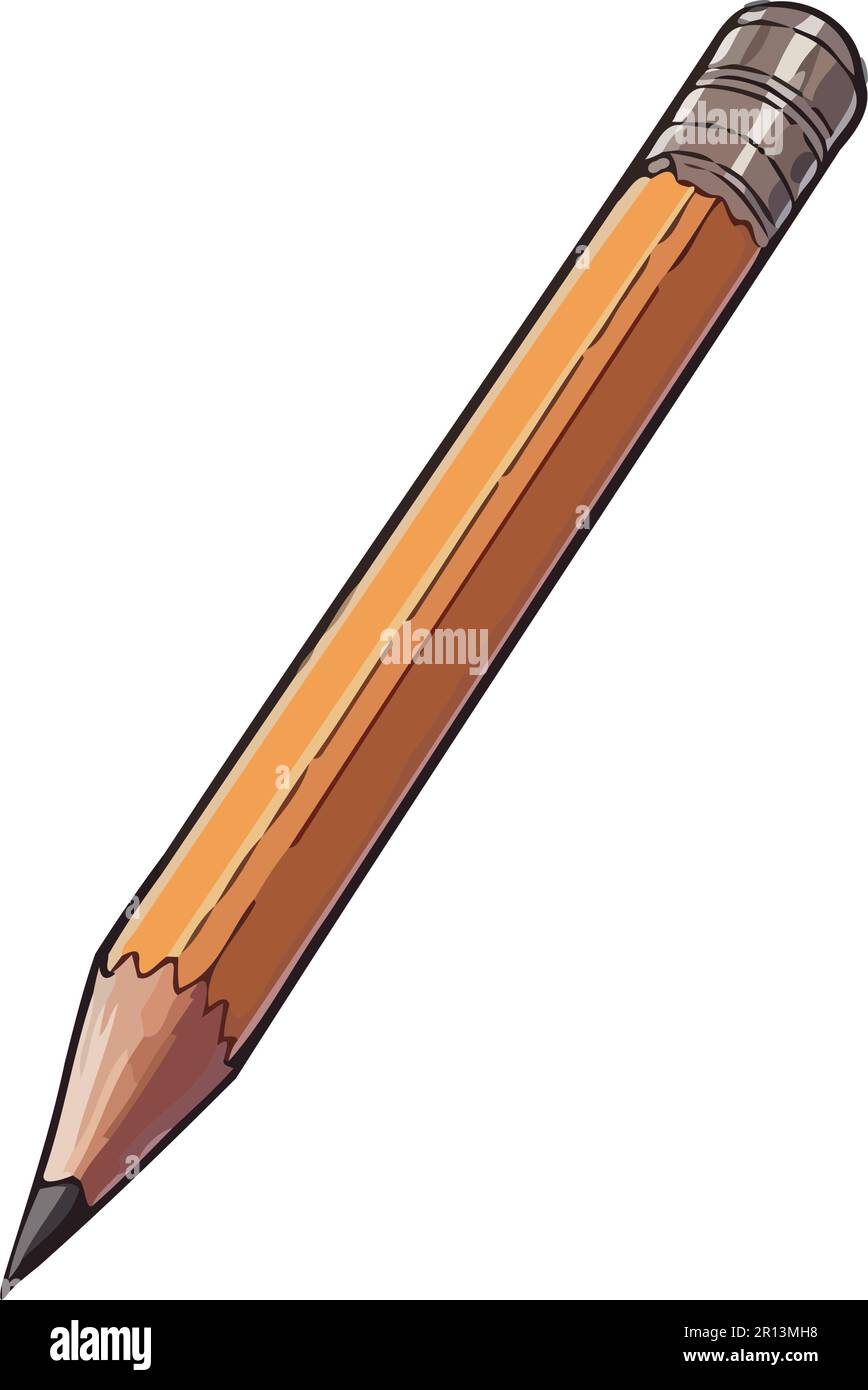 Yellow pencil sketch on white background Stock Vector Image & Art - Alamy