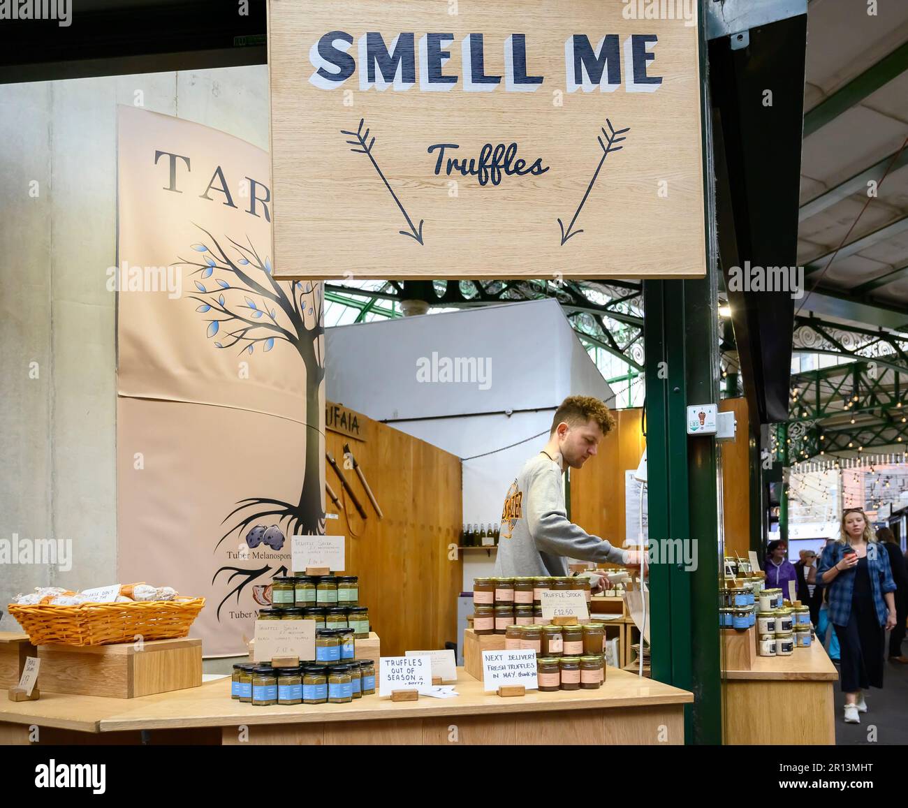 London, England, UK. Borough Market, Southwark. 'Tartufaia' Truffle and ...