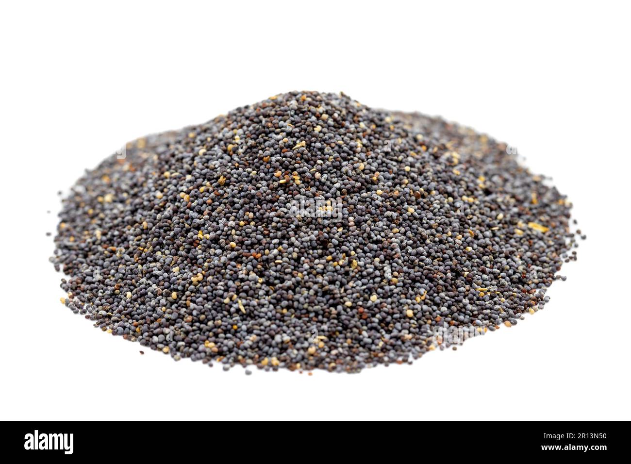 Blue poppy seeds. Spices concept. Blue poppy seeds isolated on white ...
