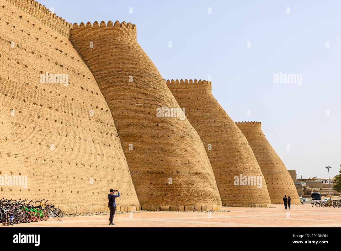 view of the massive walls and towers of the citadel of the ark of ...