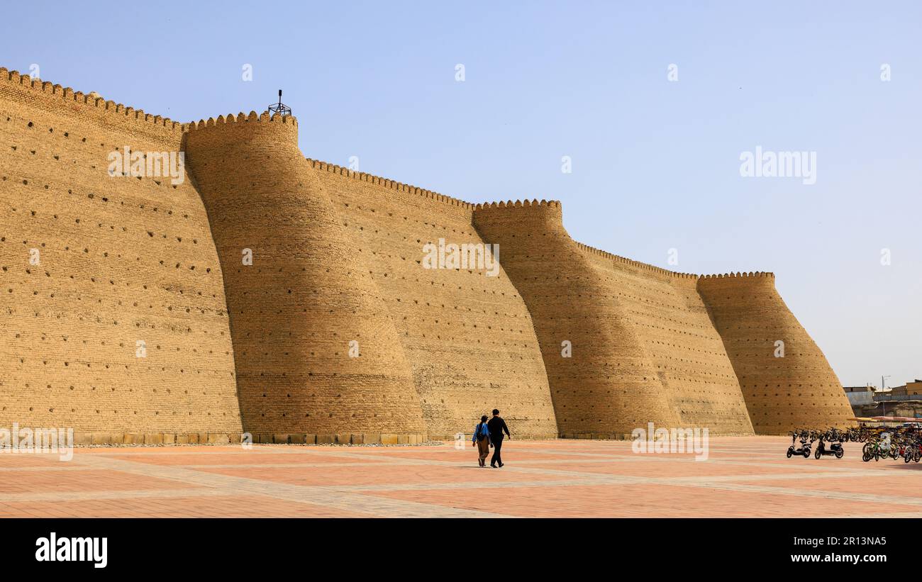 view of the massive walls and towers of the citadel of the ark of ...