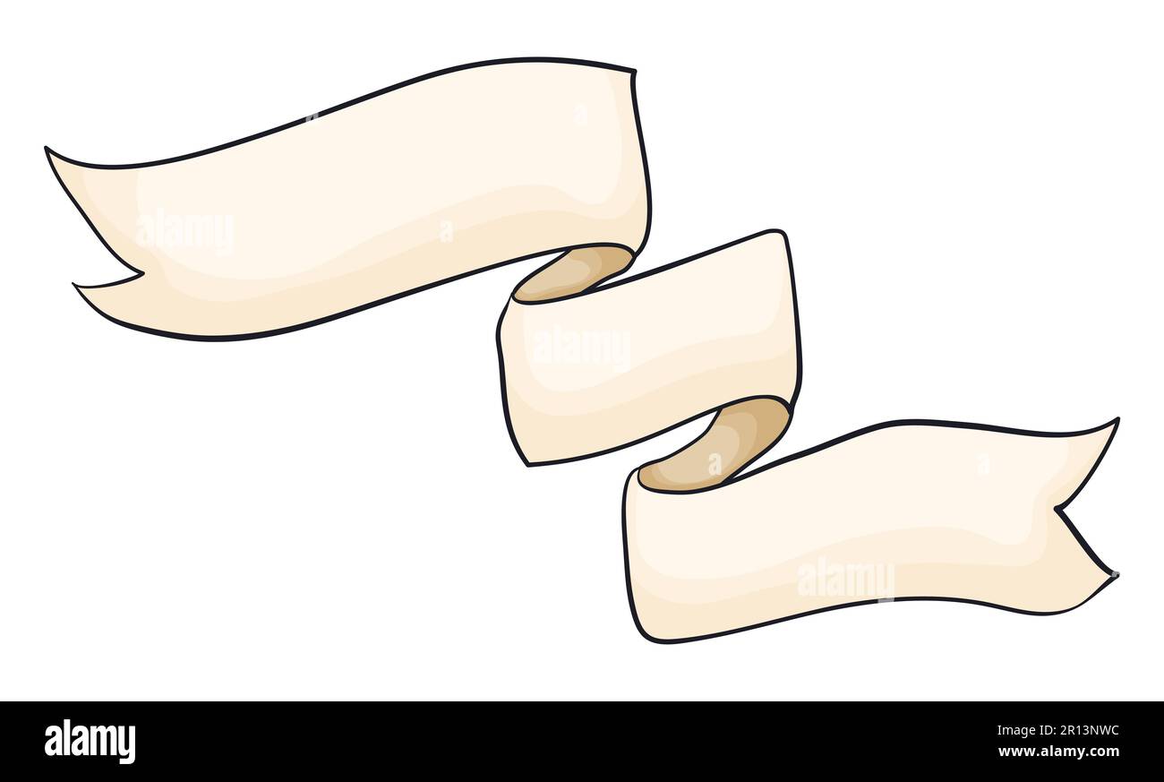 Folded ribbon with three blank spaces for your texts. Template in ...