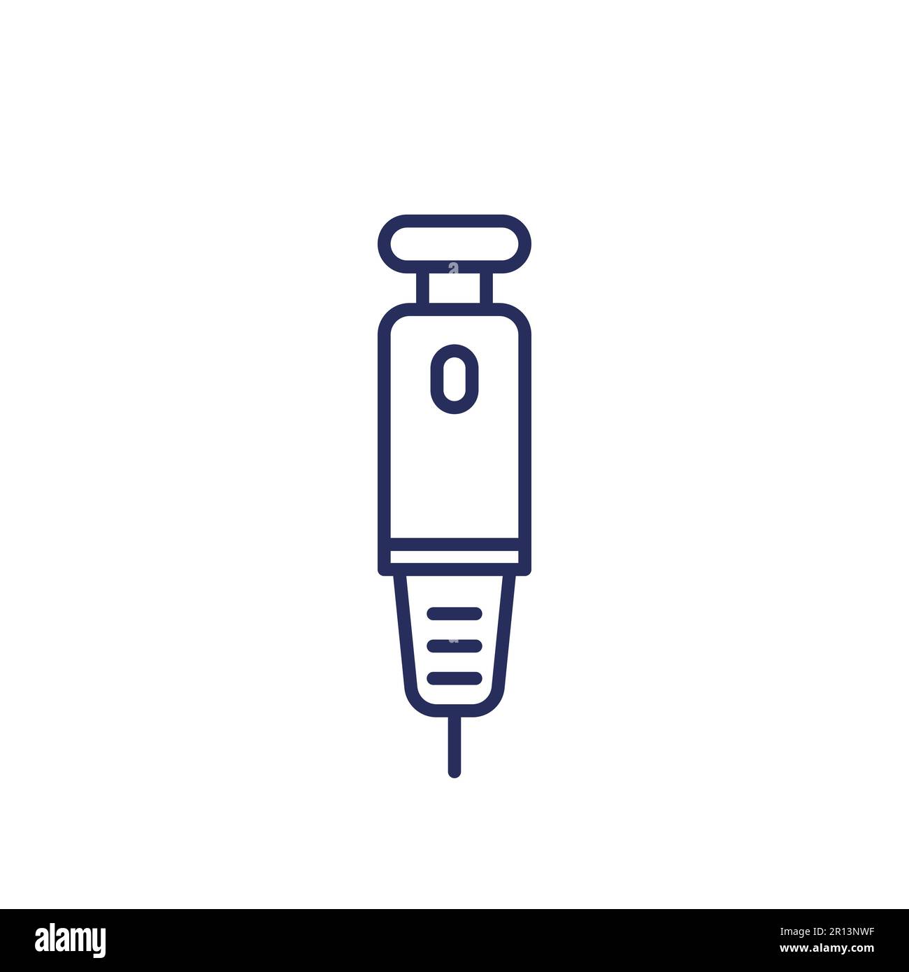 insulin pen icon, insulin injection line vector Stock Vector Image ...