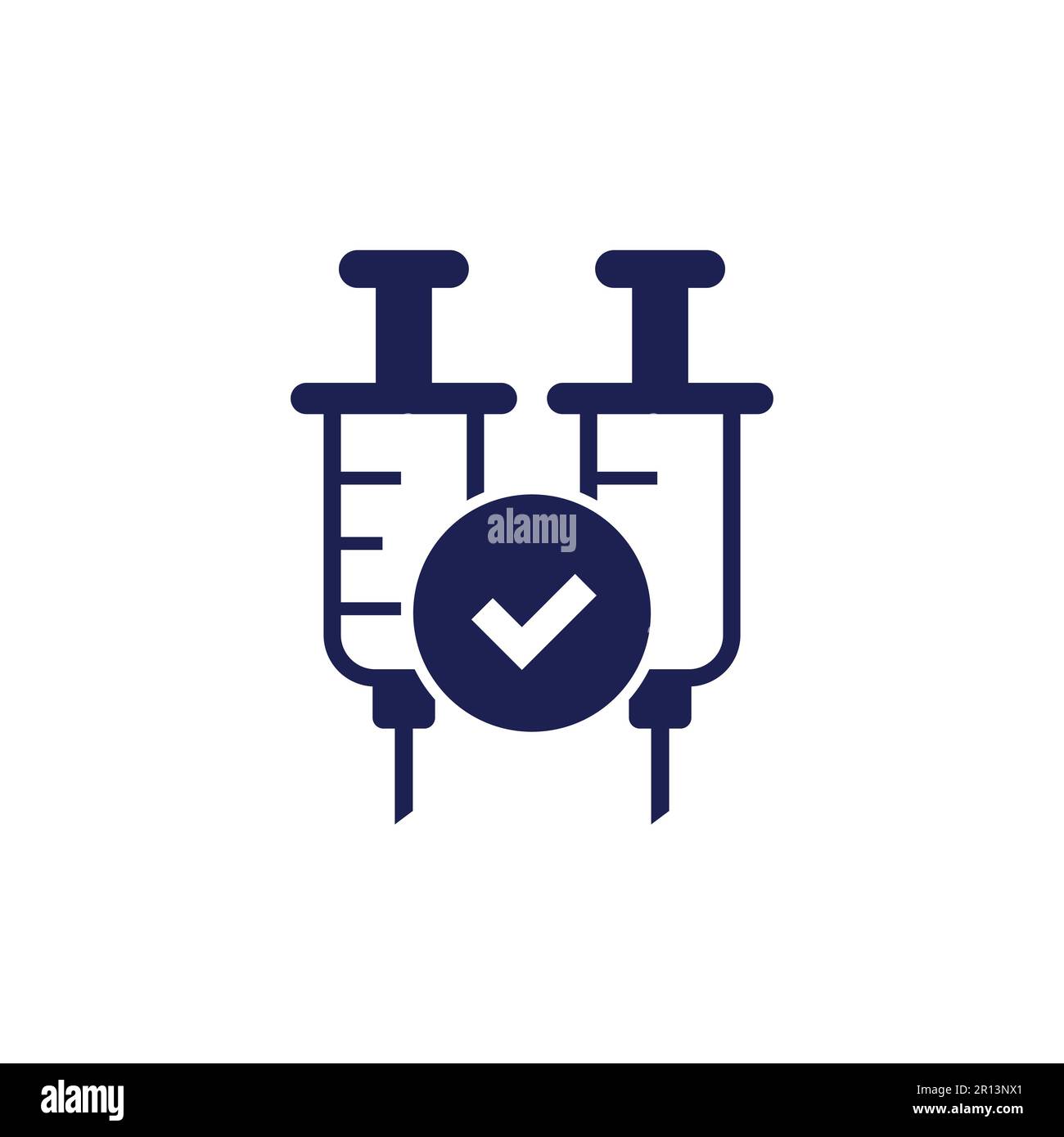 2 doses of vaccine icon on white, vector Stock Vector Image & Art - Alamy