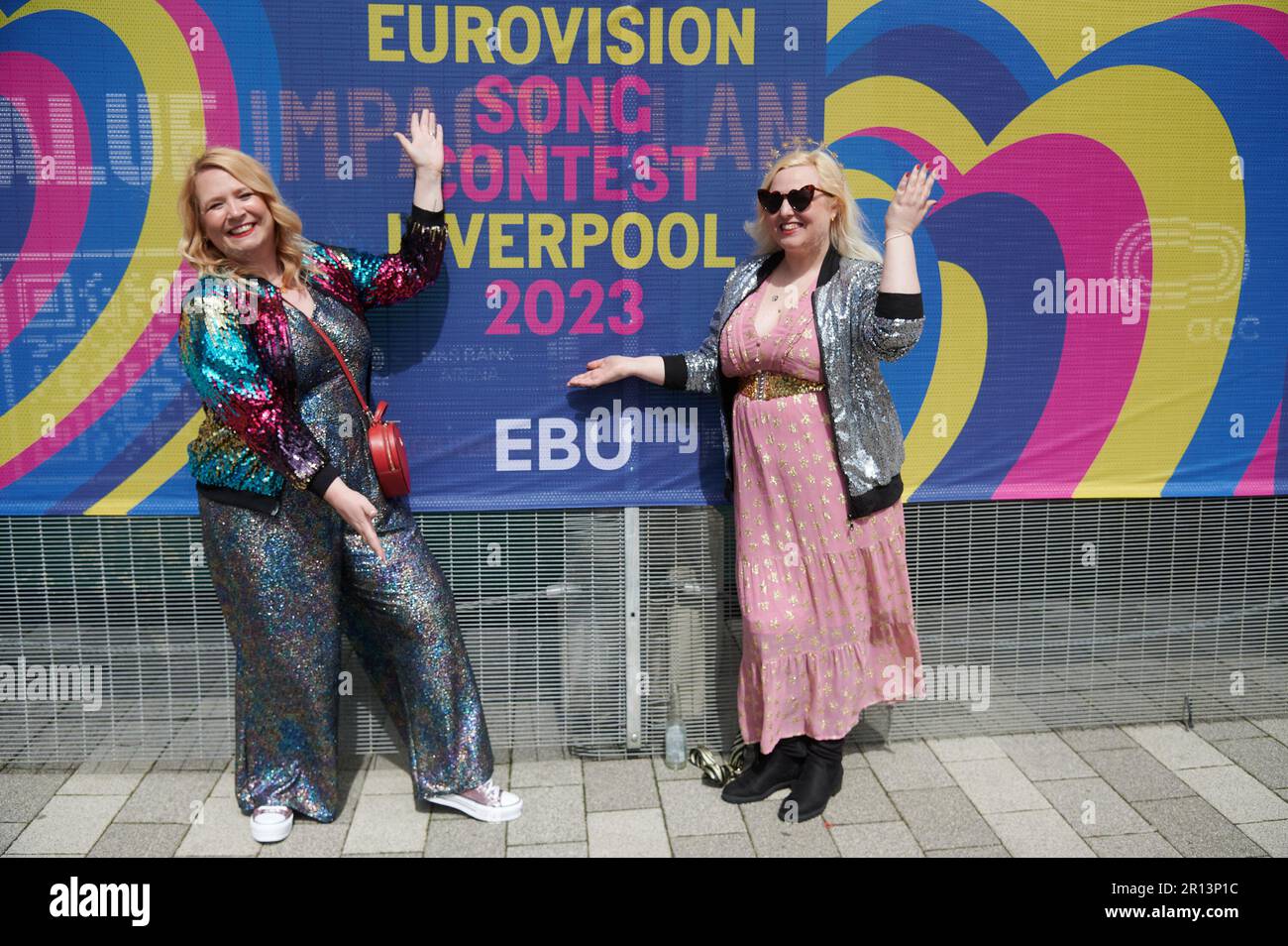 Liverpool, UK . 11 May, 2023 .General Views of Eurovision fans ahead of ...
