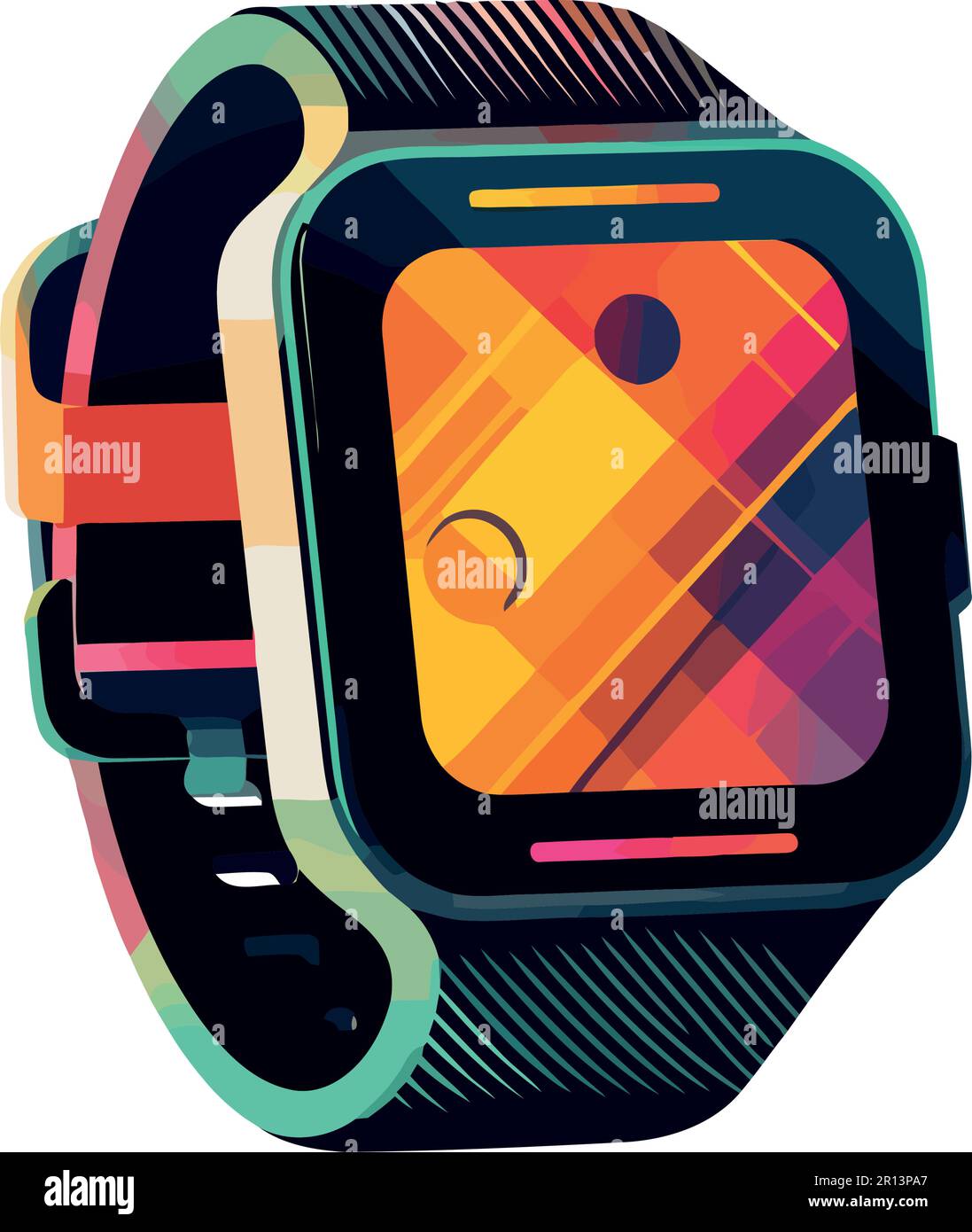 modern smartwatch device tech icon Stock Vector Image & Art - Alamy