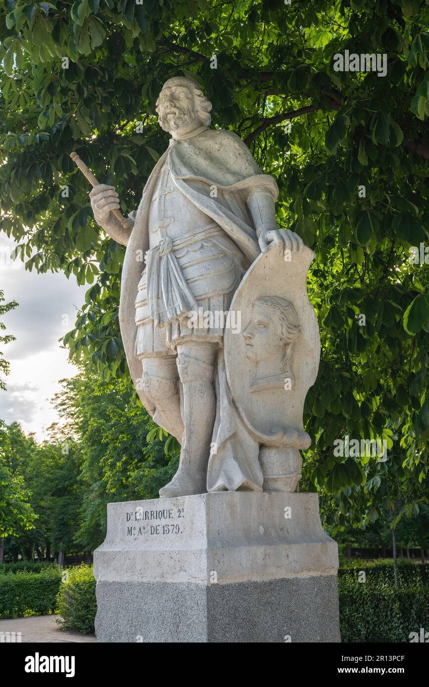 Statue of King Henry II of Castile (Enrique II de Castilla) at Paseo de ...