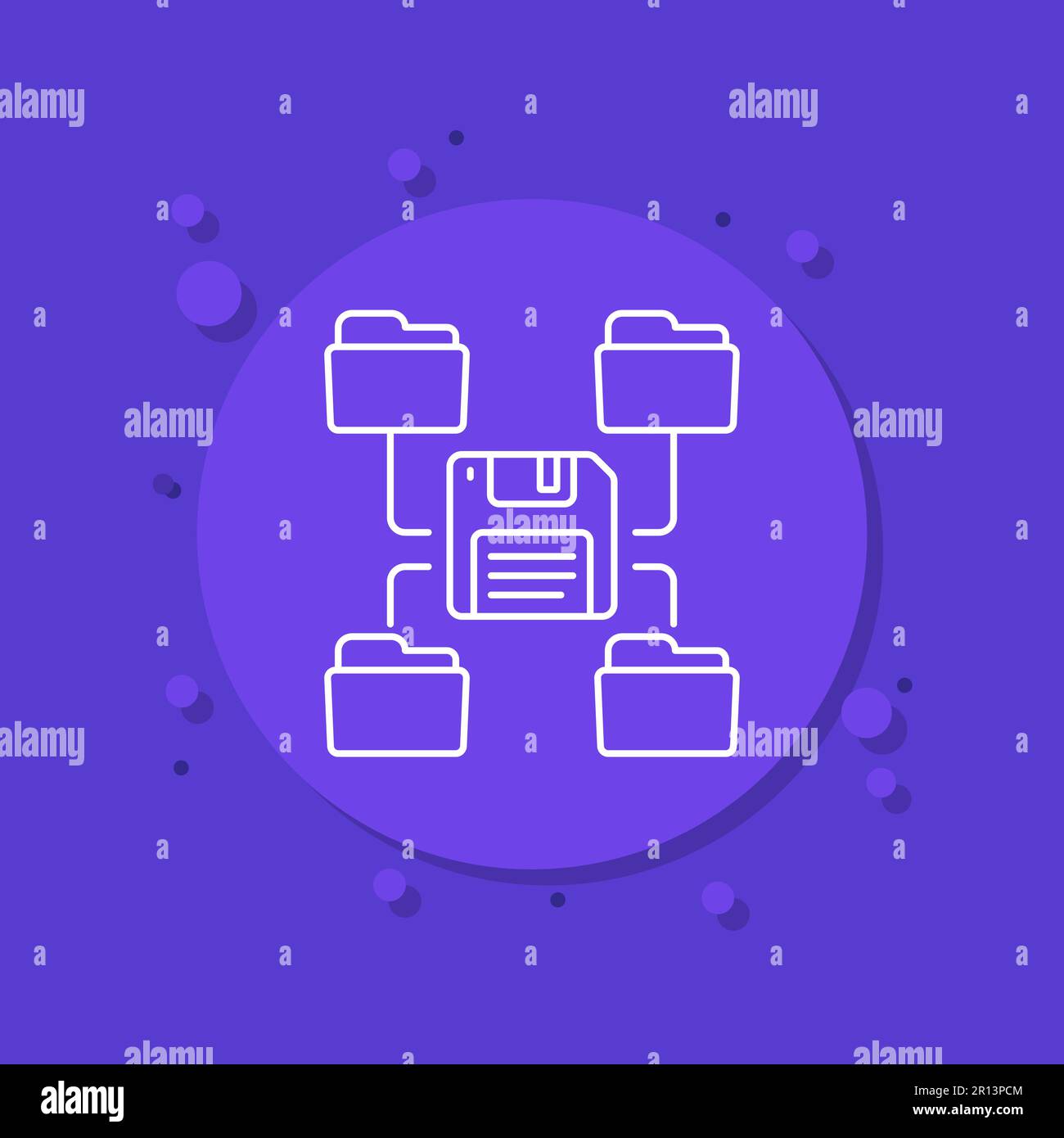 folders for backup icon, linear vector Stock Vector Image & Art - Alamy