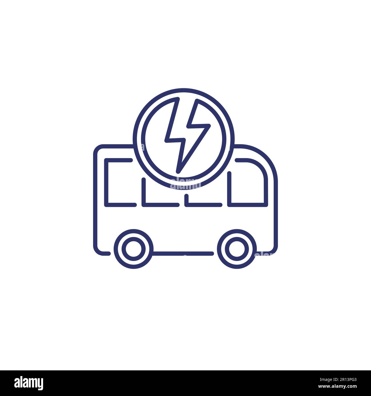 electric bus line icon, clean transport vector Stock Vector Image & Art ...