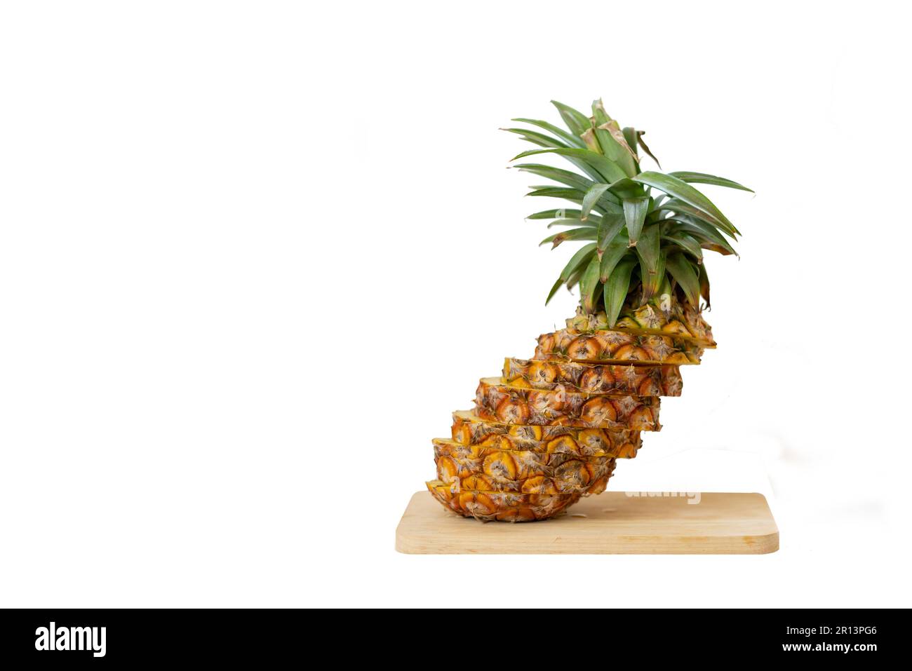 Pine apple sliced and stack isolater on white background Stock Photo ...