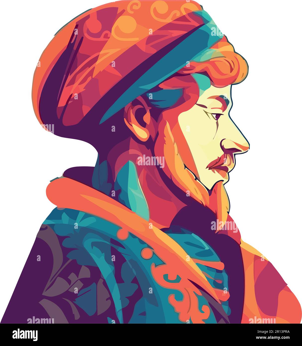 Bearded man with dress Stock Vector Images - Alamy