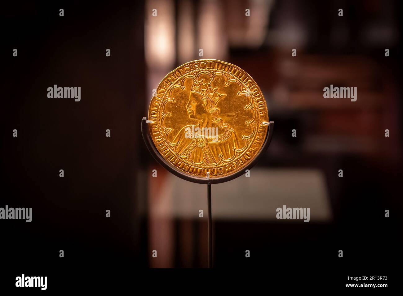 Gold Coin - Gran dobla of Peter I of Castile (Pedro I de Castilla) at ...