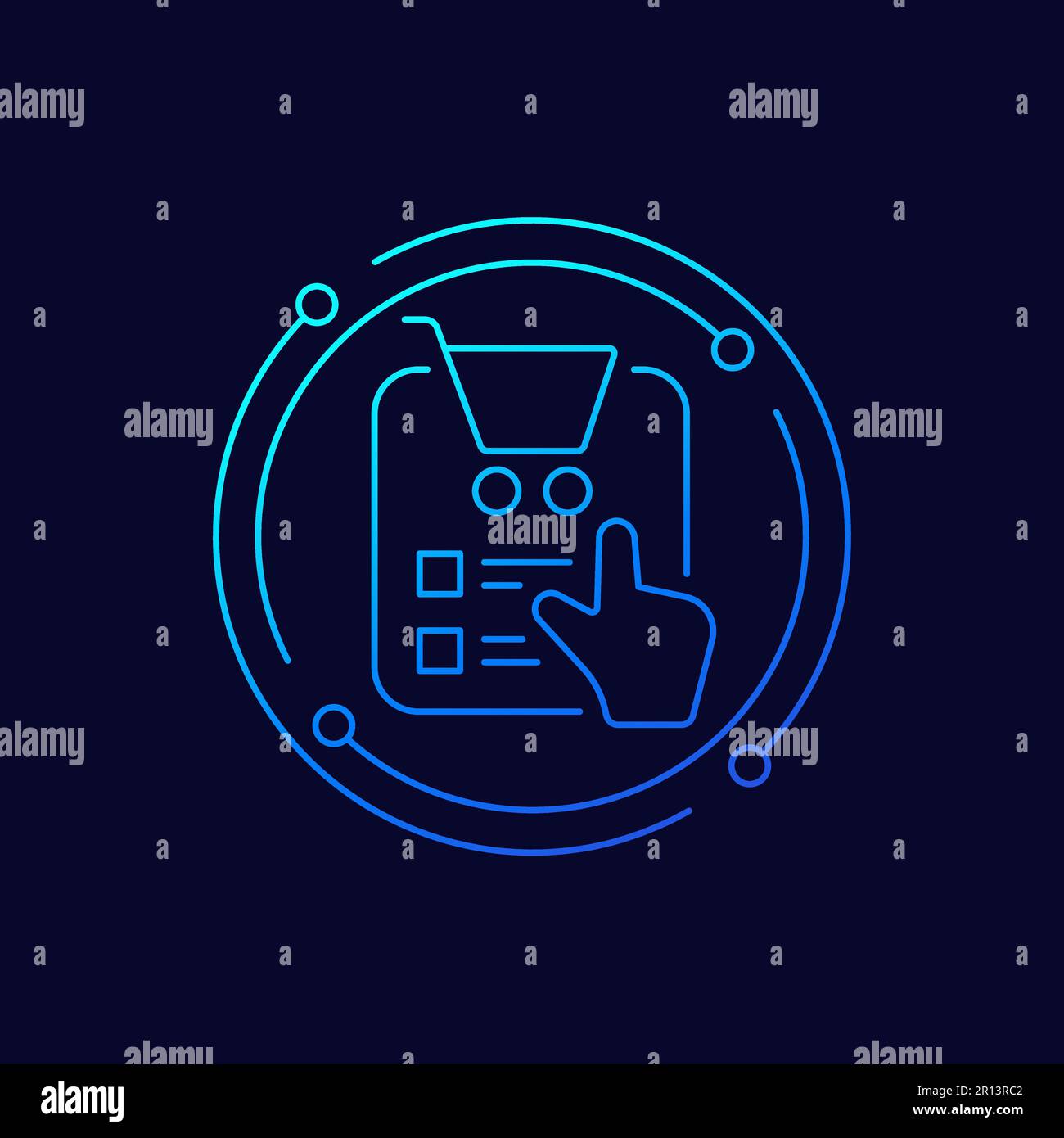 Order list icon, linear design Stock Vector Image & Art - Alamy