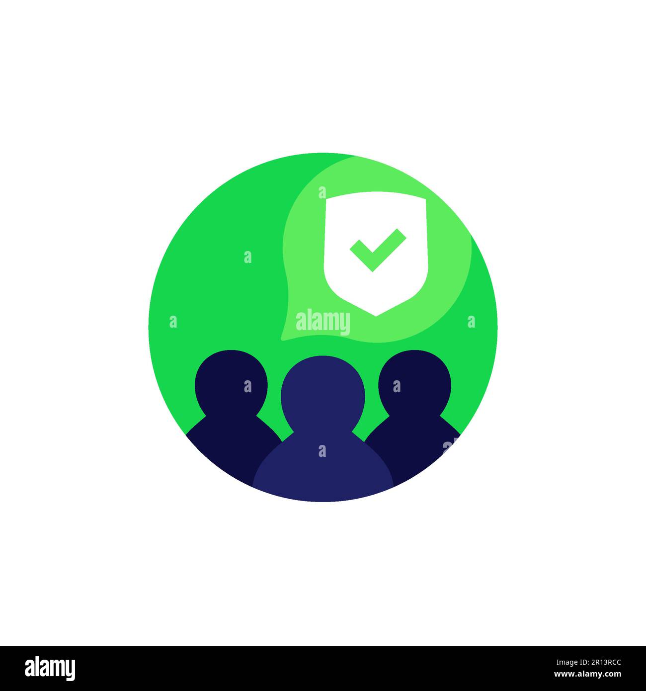 security team vector icon with people Stock Vector Image & Art - Alamy