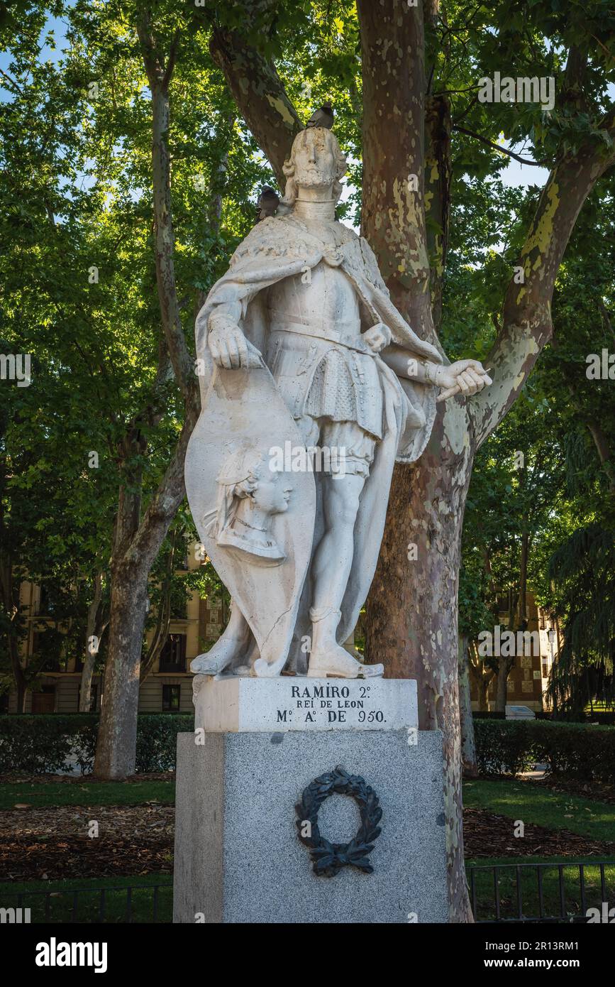 Statue of King Ramiro II of Leon at Plaza de Oriente Square - Madrid ...