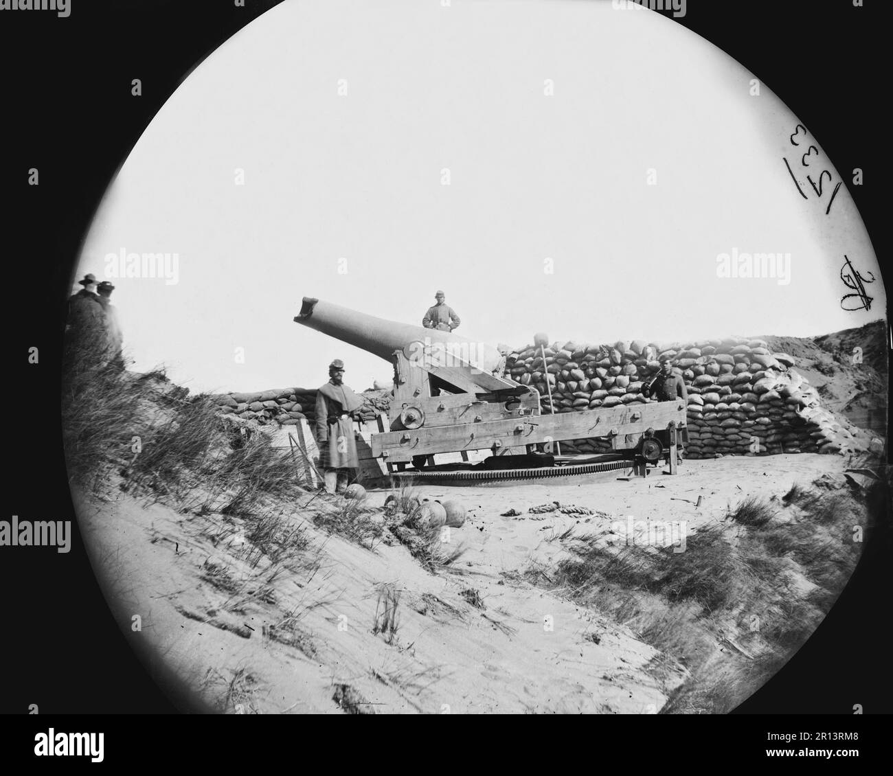 Gun with muzzle shot away-Fort Fisher; North Carolina. 1865 Jan ...