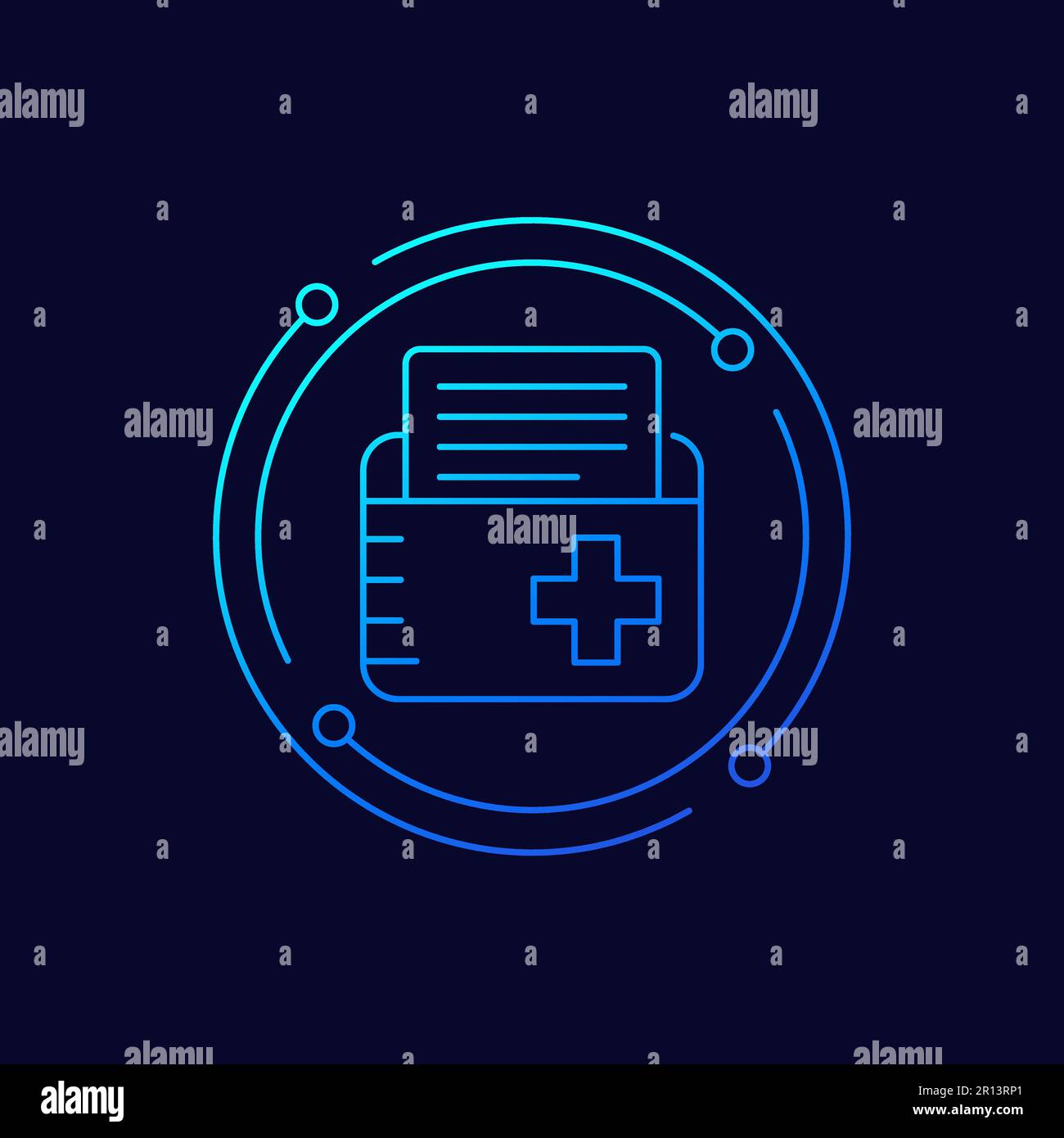medical history or patient file icon linear design Stock Vector Image ...