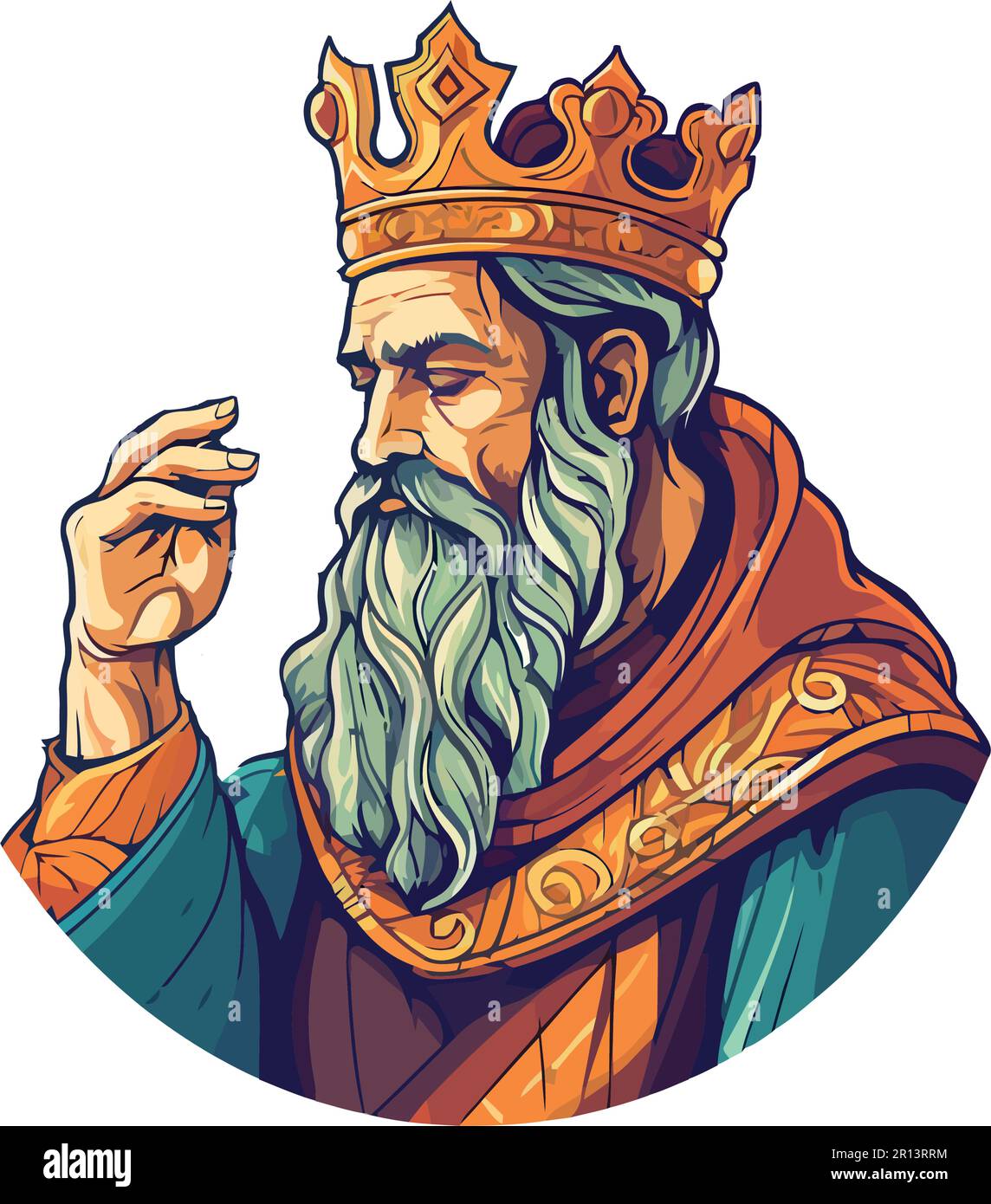 Royal men in gold robes smile cheerfully Stock Vector Image & Art - Alamy