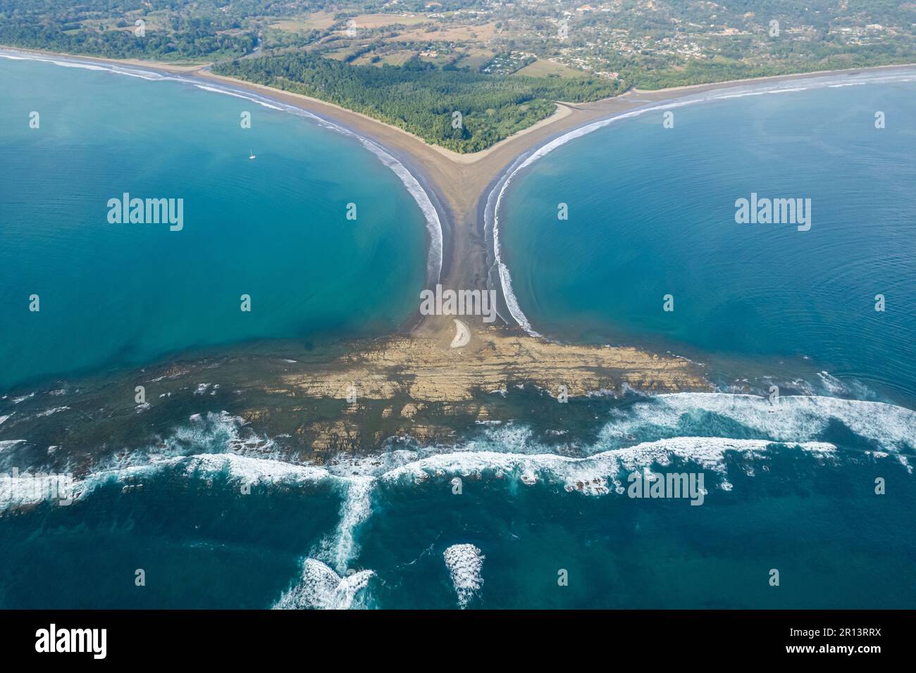Beautiful aerial view of the majestic whale tale in the beach of the ...