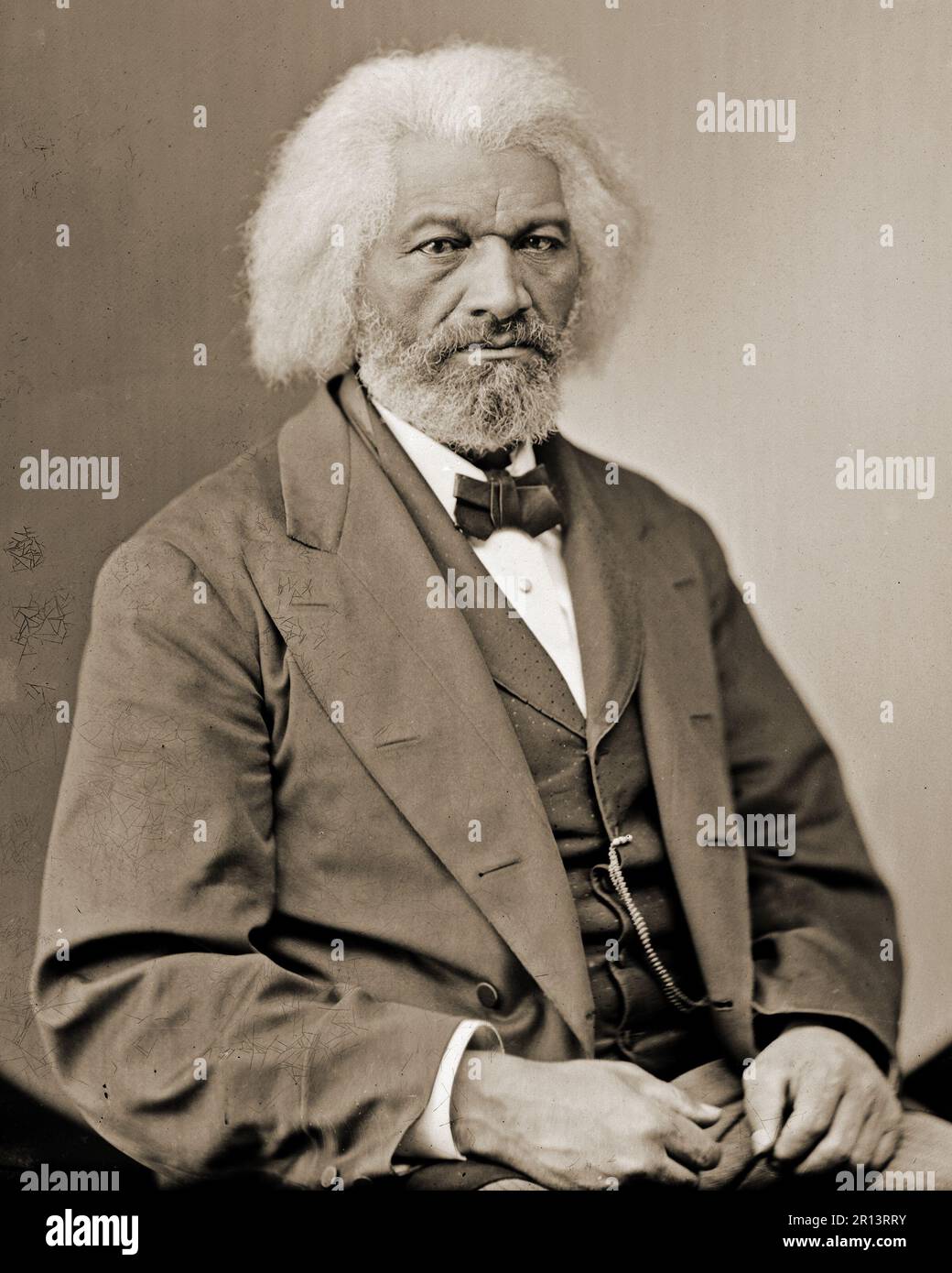 Frederick Douglass, African American abolitionist. Photographed between ...