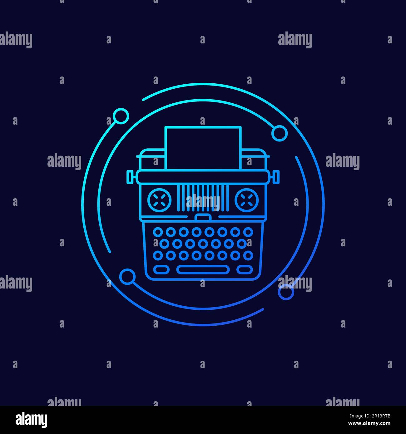 typewriter icon, linear vector design Stock Vector Image & Art - Alamy
