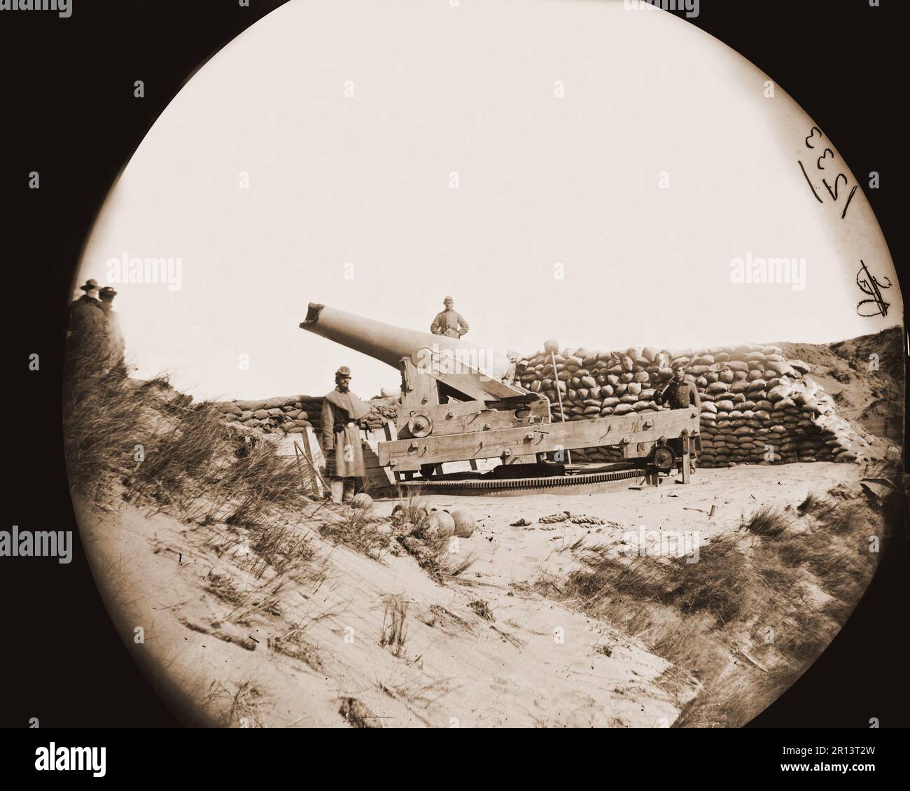 Gun with muzzle shot away-Fort Fisher; North Carolina. 1865 Jan ...
