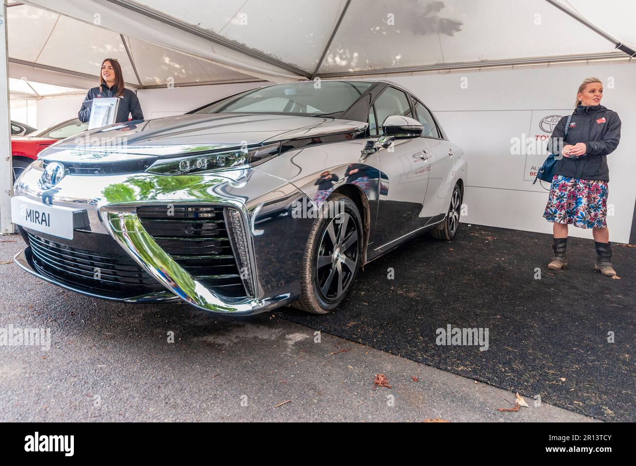 Toyota Mirai hydrogen fuel cell vehicle, FCV, car, at the Goodwood Festival of Speed motoring ...