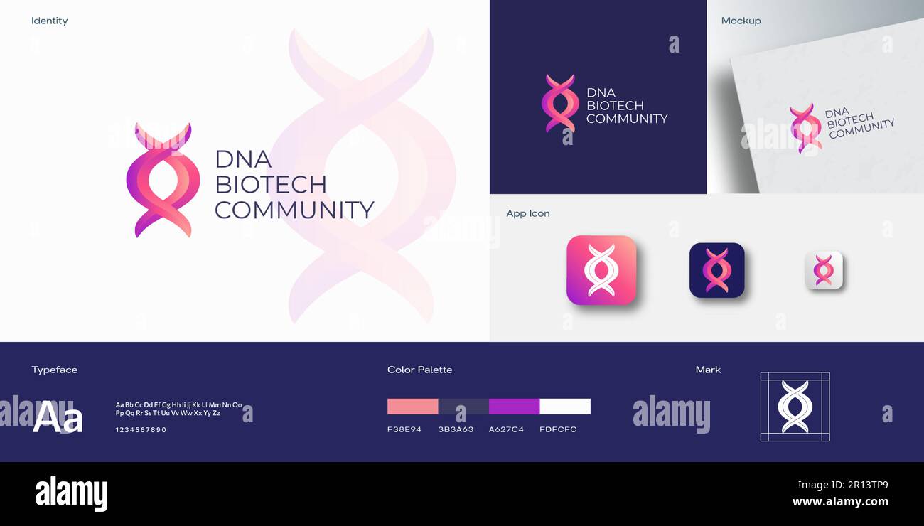 DNA Spiral Abstract Vector Sign Symbol Logo Template. Concept Identity ...