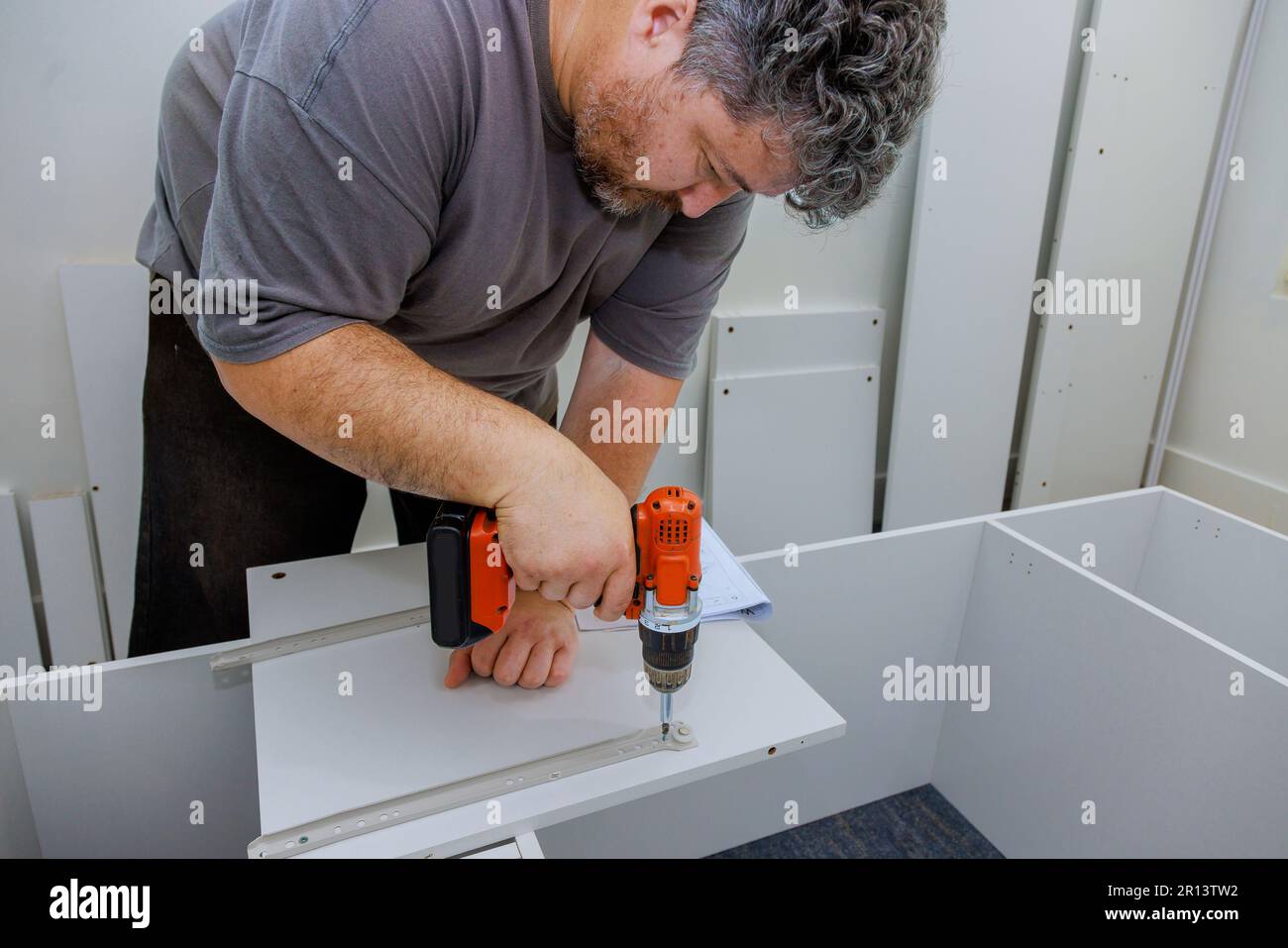 Carpenter job to assemble and install furniture closet cabinet that ...