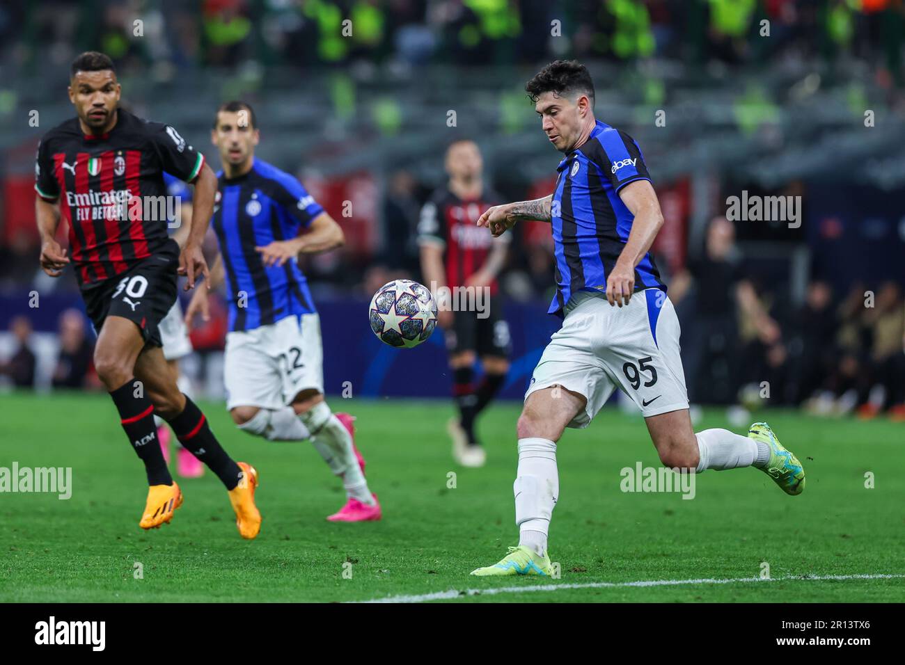 Milan, Italy. 10th May, 2023. Alessandro Bastoni of FC Internazionale in action during UEFA ...