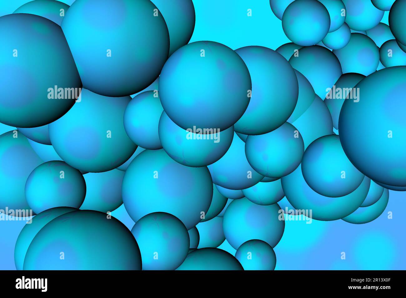 Turquoise, aqua wallpaper, background design with bubbles. Digital ...