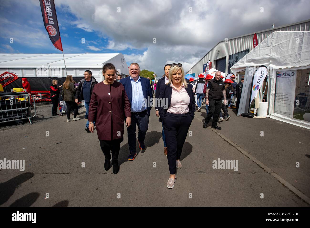 (from left) Sinn Fein President Mary Lou McDonald, Declan McAleer ML, Aine Murphy, and party ...