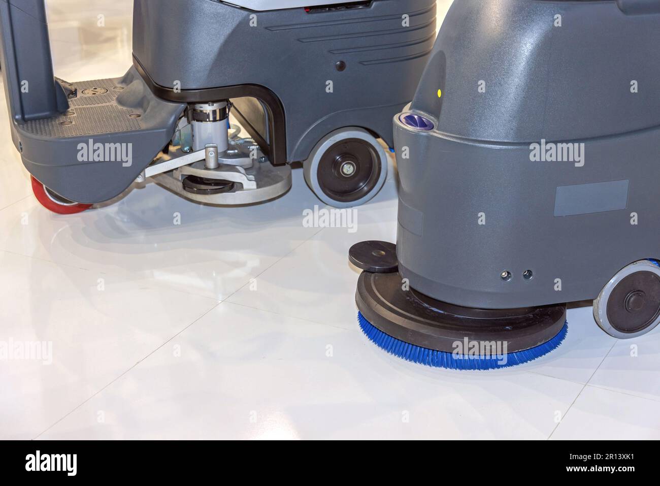 Scrubber Dryer Machine Commercial Floor Cleaning Equipment Stock Photo ...