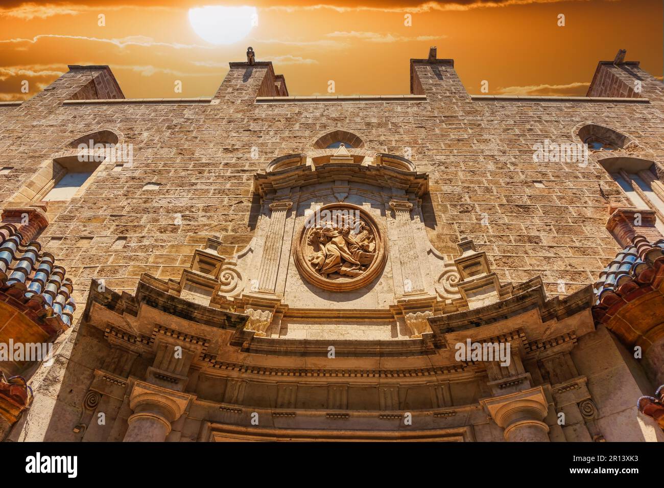 Medieval church architecture in Valencia, Spain Stock Photo - Alamy