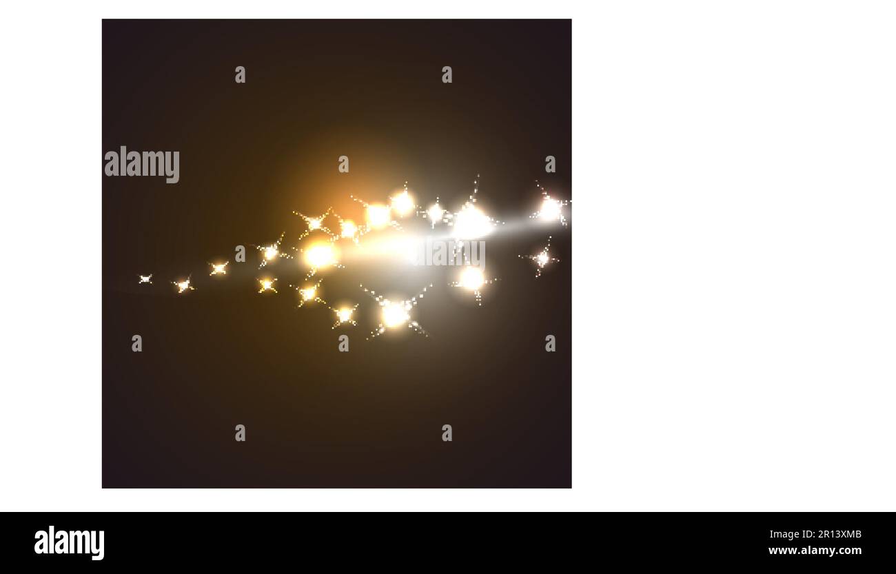 Abstract yellow golden cosmic magical energy bright glowing shiny ...