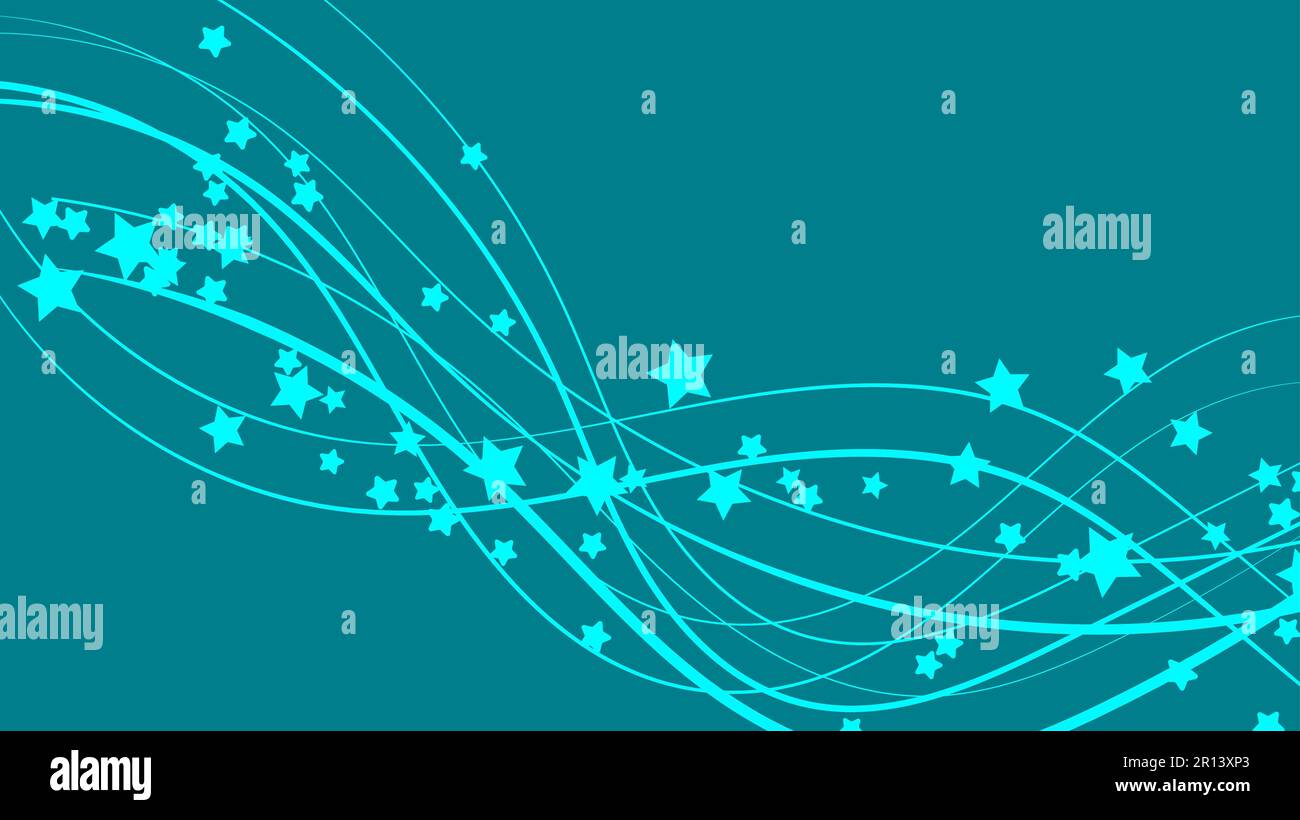 Abstract space background with blue lines and stars. Beautiful stars on ...